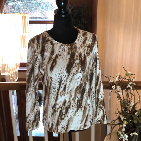 Studio Works | Tops | Studio Works Stylish Animal Print Top | Poshmark